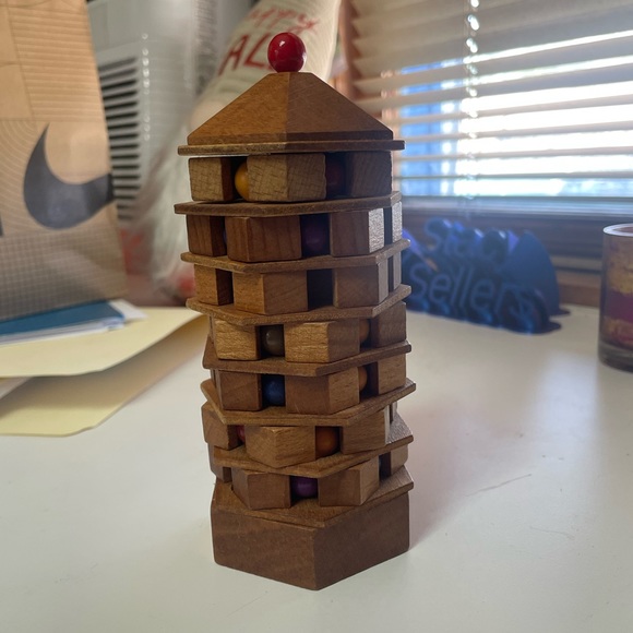 Toys | True Genius Chinese Pagoda Wooden Puzzle Brainteaser Game | Poshmark